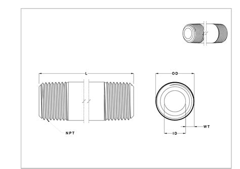 7733k355 Extra Thick Wall Steel Threaded Pipe Nipples And Pipe Lily Bearing