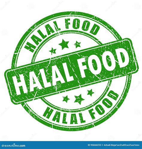 Halal Food Rubber Stamp Stock Vector Illustration Of Authentic 95666233