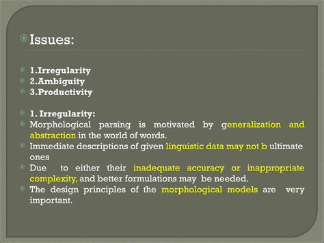 Issues And Morphological Models Nlp Engineering Ppt