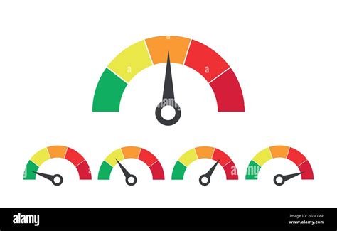 Speedometer measure in colorful flat design. Evaluation of service from bad to excellent level ...