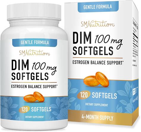 DIM Supplement 100 Mg Estrogen Balance For Women Men