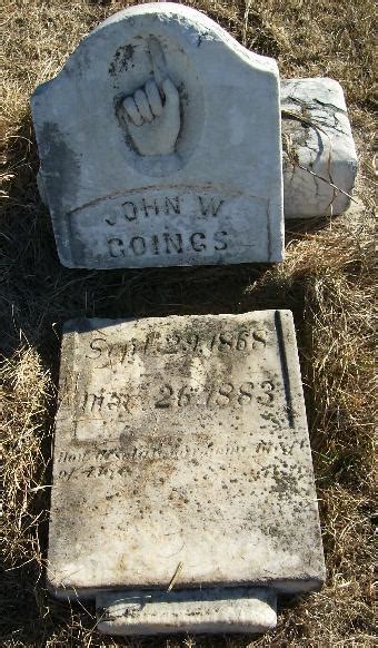 John W Goings 1868 1883 Find A Grave Memorial