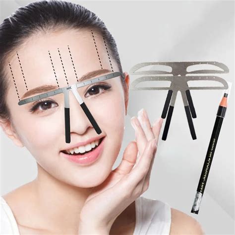 Permanent Tools Fashion Eyebrow Tattoo Stencils Microblading Reusable Makeup Brow Measure