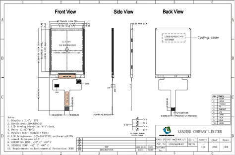 Buy Wholesale China 2 4 Inch Lcd Screen Tft Lcd Transflective Display 240 320 Ips Panel 100 Nits