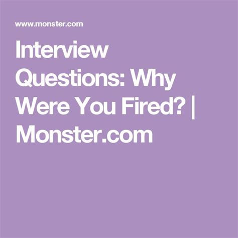 How To Explain Being Fired Interview Questions Coaching Techniques Interview Tips