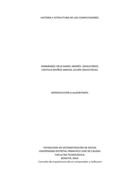 Historia Y Estructura De Los Computadores Pdf Hardware De La