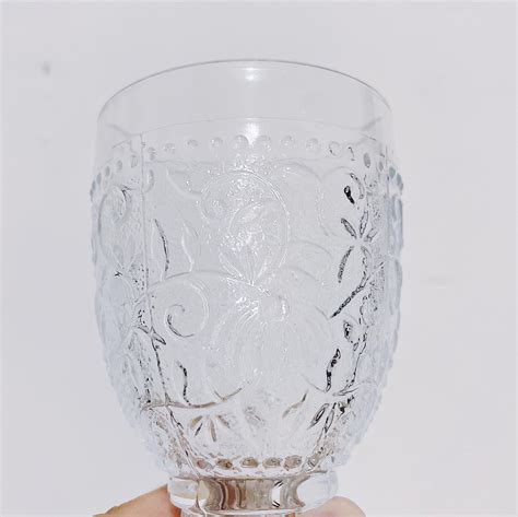 Vintage Floral Footed Drinking Glasses Furniture And Home Living