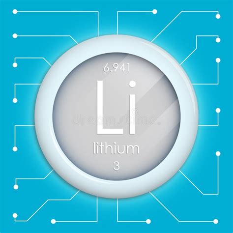 Realistic Button With Helium Symbol Chemical Element Is Hydrogen