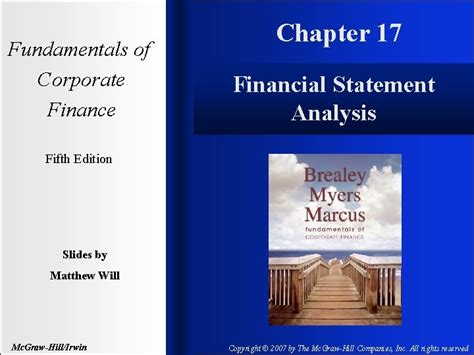 Fundamentals Of Corporate Finance Chapter 17 Financial Statement