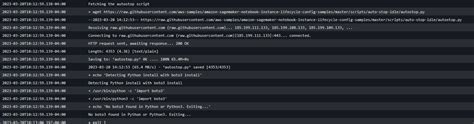 Auto Stop Idle On Start Sh Notebooks Built On Aws2 Can T Find Python