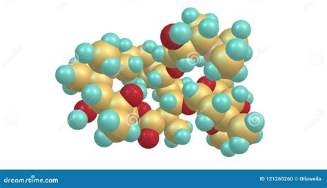 Azithromycin Molecular Structure Isolated On White Royalty Free Illustration