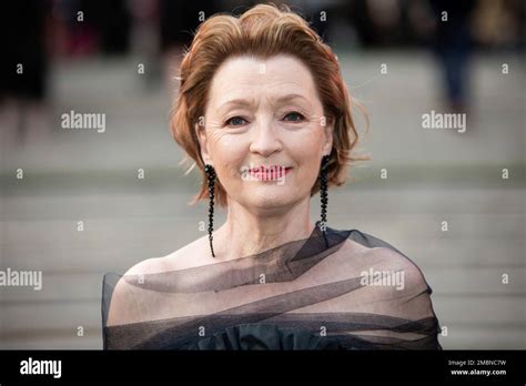Lesley Manville Poses For Photographers Upon Arrival At The Olivier