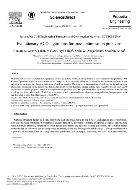 Pdf Evolutionary Aco Algorithms For Truss Optimization Problems