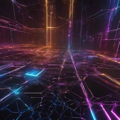 Premium Ai Image Digital Cybernetic Network Abstract Technology Background Wallpaper