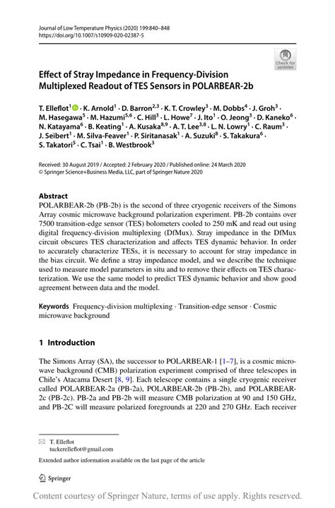 effect of stray impedance in frequency division multiplexed readout of