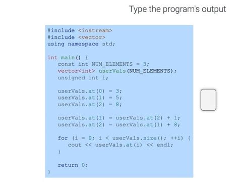 Solved Type the program's output \#include \#include using | Chegg.com