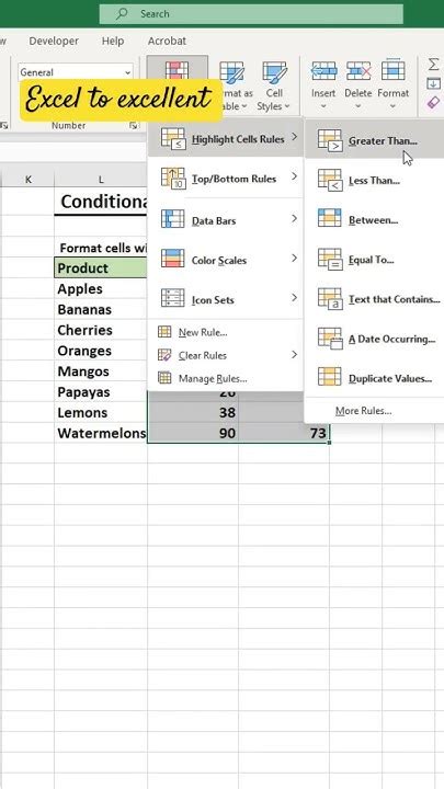 Conditional formatting in excel #excel #exceltips #exceltricks #excelshorts #excelshortcuts # ...