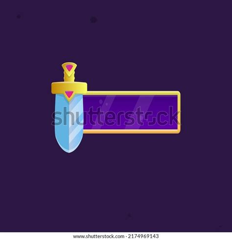 Rpg 게임용 게임 Ui 검 배너 스톡 벡터로열티 프리 2174969143 Shutterstock