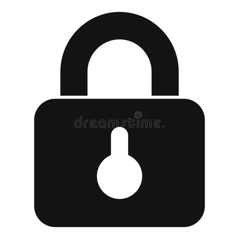 Lock Icon Showing Security And Safety Concept Stock Vector