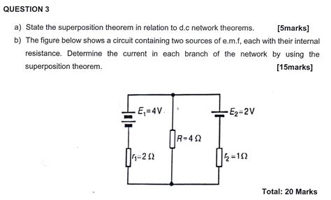 Solved A State The Superposition Theorem In Relation To D C