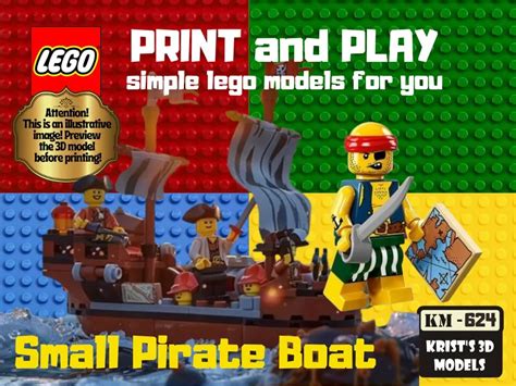 Lego Small Pirate Boat By Mgr Pavel Krist Download Free Stl Model