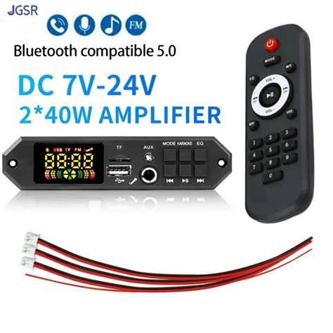 JGSR MP Decoder Module Audio Amplifier Car Stereo Decoding Module Board With Karaoke Mode With