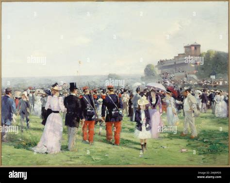 Alfred Smith 1854 1936 End Of Shopping In Auteuil Oil On Canvas