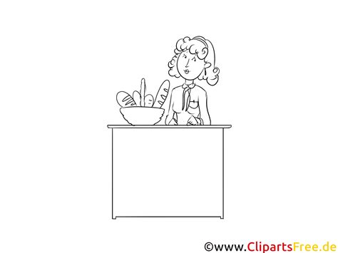 بائع مخبز قصاصات فنية، جرافيك، صورة أبيض وأسود