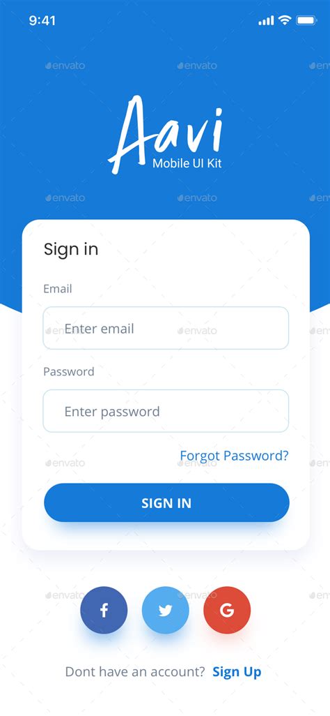 Aavi Mobile App UI Kit, Web Elements | GraphicRiver