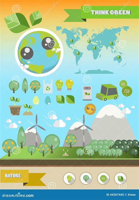 Ecology Infographic Stock Vector Illustration Of Chart 44307445