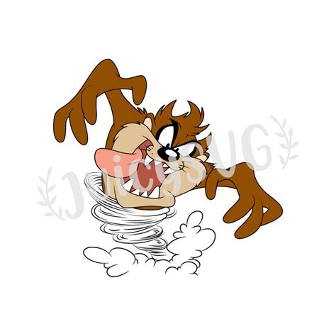 Taz The Tasmanian Devil Layered Svg Cricut Cut File Etsy