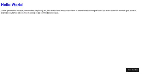 html boilerplate codesandbox