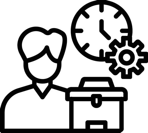 Work Time Line Icon 51440000 Vector Art At Vecteezy