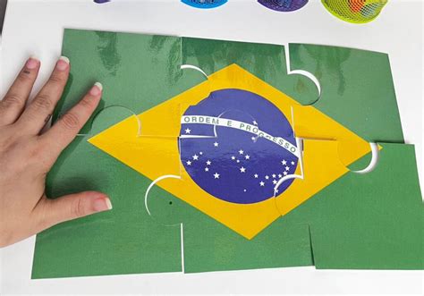 Quebra Cabeças Bandeira Do Brasil Bolacha Pedagógica