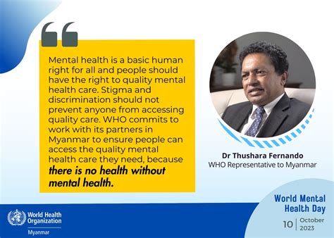 World Mental Health World Health Organization Myanmar