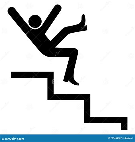 Beware Step Symbol Isolate On White Backgroundvector Illustration Eps
