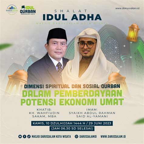 Informasi Pelaksanaan Shalat Idul Adha 1444 H