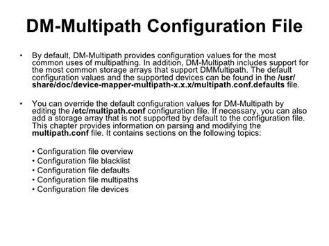 device mapper multipathing
