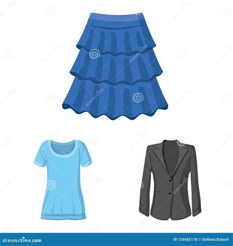 Vector Design Of Woman And Clothing Sign Collection Of Woman And Wear