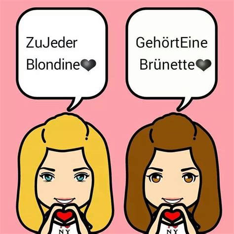 Zu Einer Blondine Gehört Eine Brünette