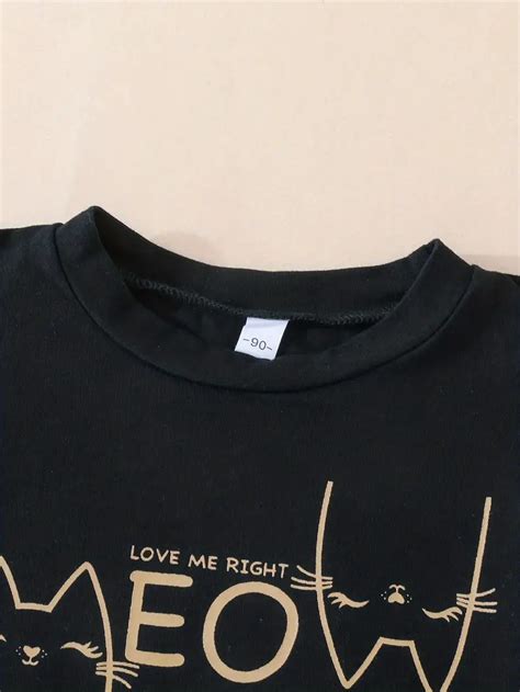 Girls Cat Graphic Short Sleeve T Shirt Casual Temu United