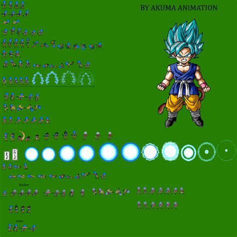 Gohan Head On Ssj Blue Goku Eb Sprite Dragon Ball Z Jus Sprites Porn