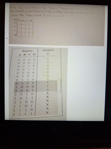 Solved Find The Sop From The There And Map Then To K Map Chegg