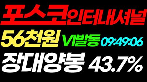 포스코인터내셔널 Posco인터내셔널 Vi발동 7월양봉 43 가격전략 시그널 오픈 따라하면 무조건 수익 봅니다 2