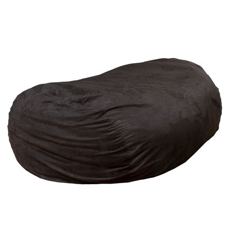 Oversize Bean Bag Chair Giant Black Dorm Furniture 8ft Sofa Lounge