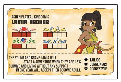 Towergirls Lamia Archer Character Card — Weasyl
