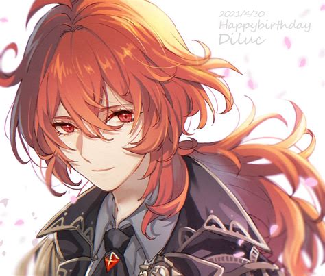 ディルック「誕生日おめでとうディルック ディルック生誕祭2021 Diluc」𝕚𝕣𝕦♚のイラスト