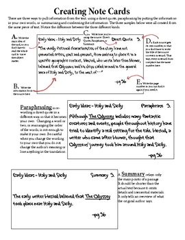 Research Paper Note Cards Pdf By Maggie McKeithan TPT