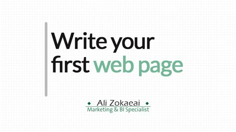 write your first web page