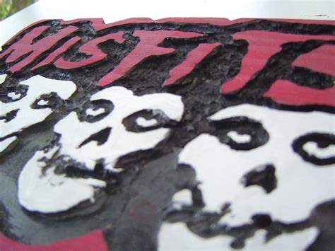 Misfits Crimson Ghost Band Logo Wooden Wallart Carved Etsy